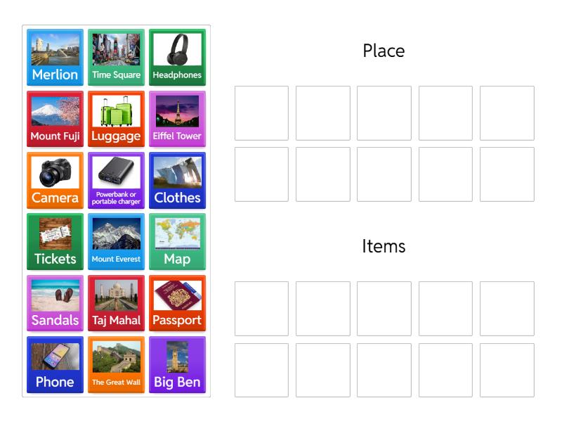 Stamp_Place or items - Group sort