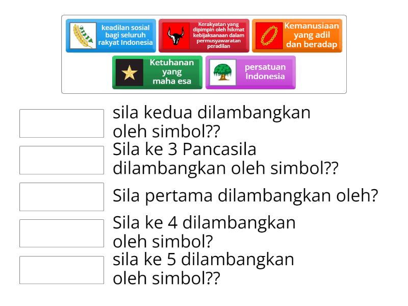 PPKn simbol-simbol Pancasila - Match up