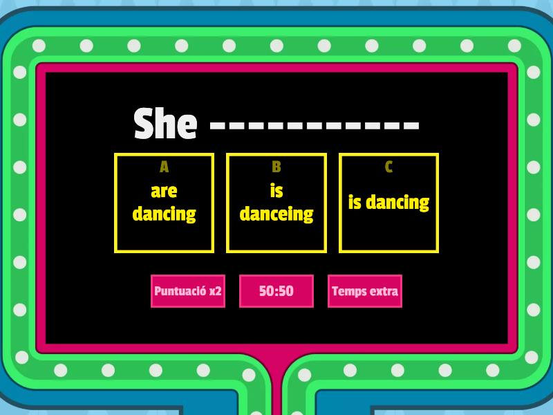 Present Continuous Positive - Gameshow quiz