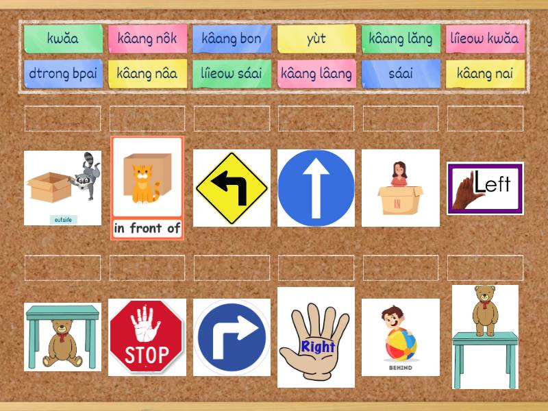 : Giving direction and preposition - Match up