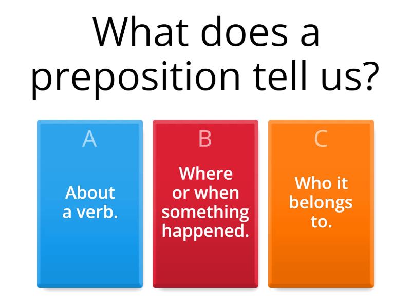 Prepositions - Quiz
