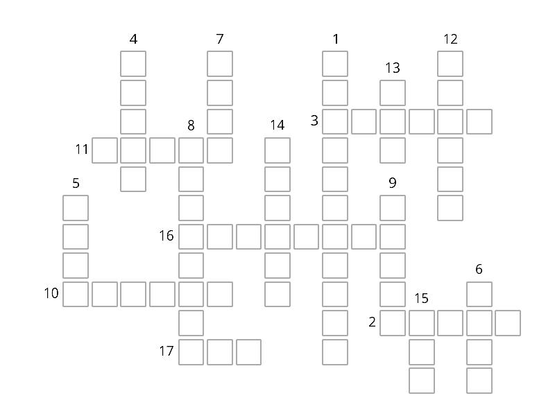 ETAPAS DE LA VIDA - Crucigrama