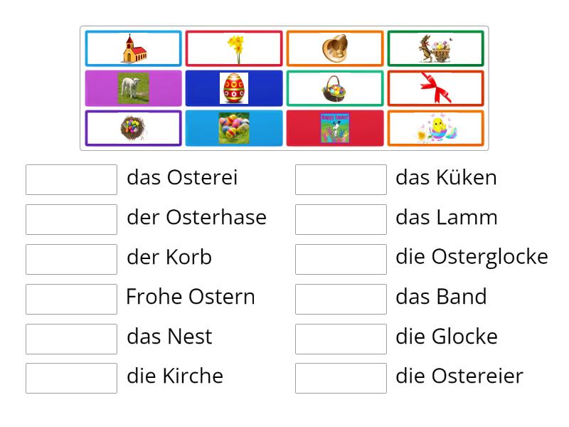 Ostern Wortschatz - Match up