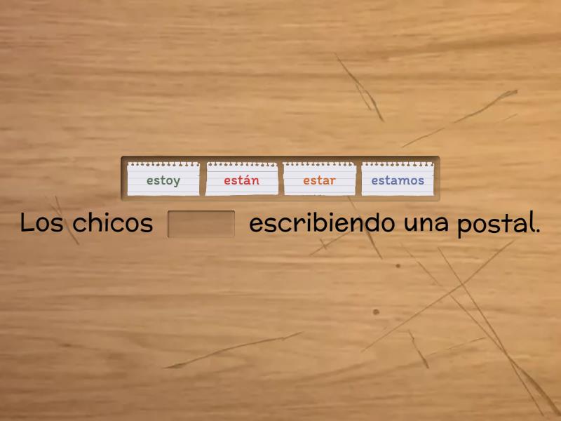 Gerundio verbos REGULARES (estar + ando/iendo) - أكمل الجملة