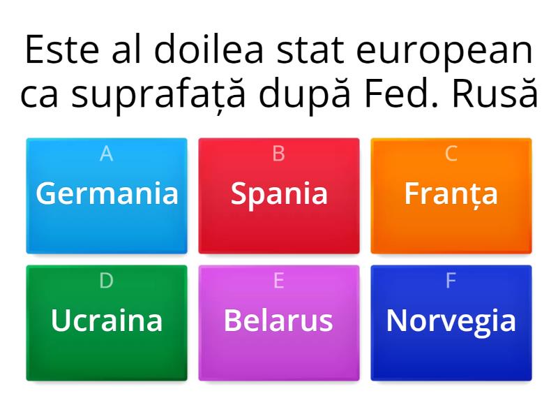 Statele Europei - Cuestionario