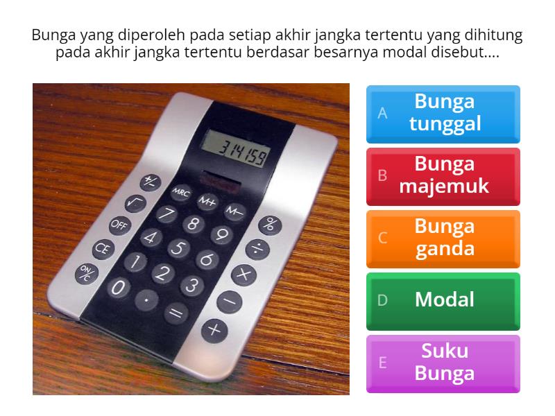 Soal Matematika Tentang Bunga - Quiz