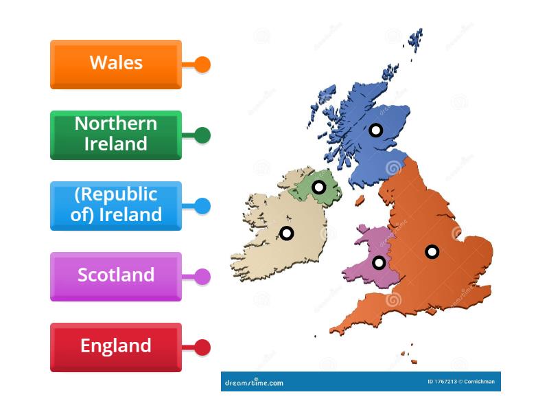 The United Kingdom_blank map - Labelled diagram