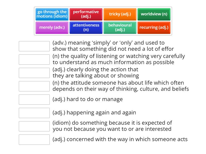 HOW TO BE A GOOD LISTENER - Match up HOW TO BE A GOOD LISTENER - Match up