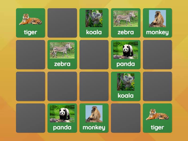 Mammals - Matching pairs