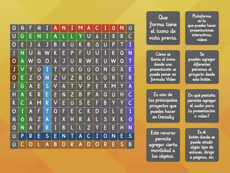 Genially 2º - Sopa de letras