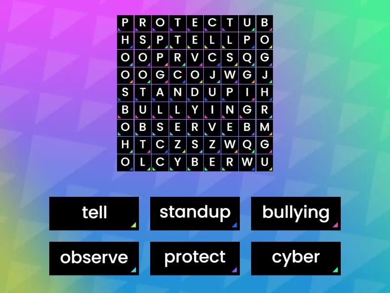 G5-T3-U4-Activity 1 - Cyberbullying - Wordsearch