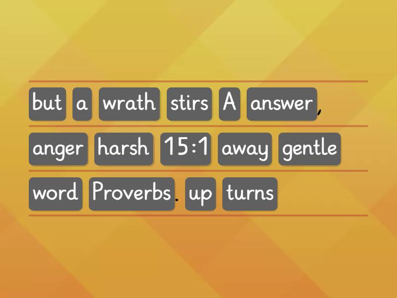 Proverbs 15:1 Game - Unjumble