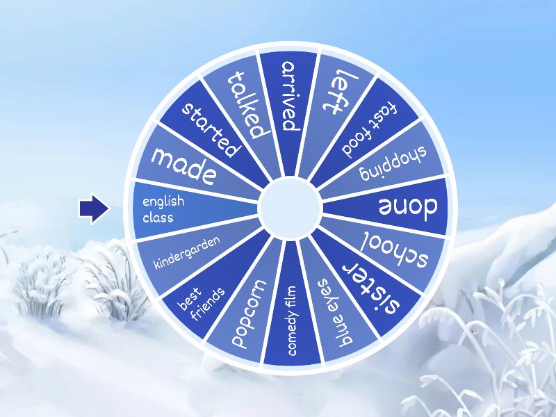 Preposition of place - Spin the wheel