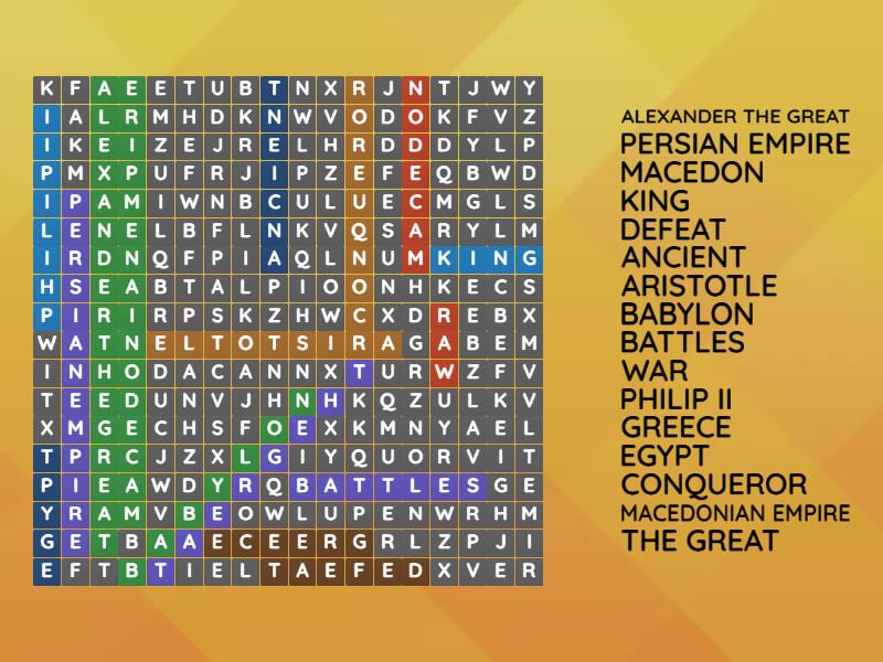 Alexander the Great - Wordsearch