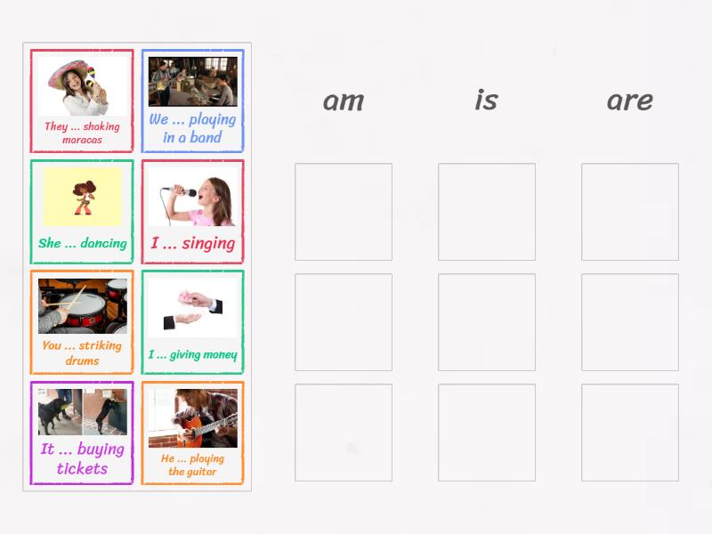Unit 16 Present Continuous - Group sort