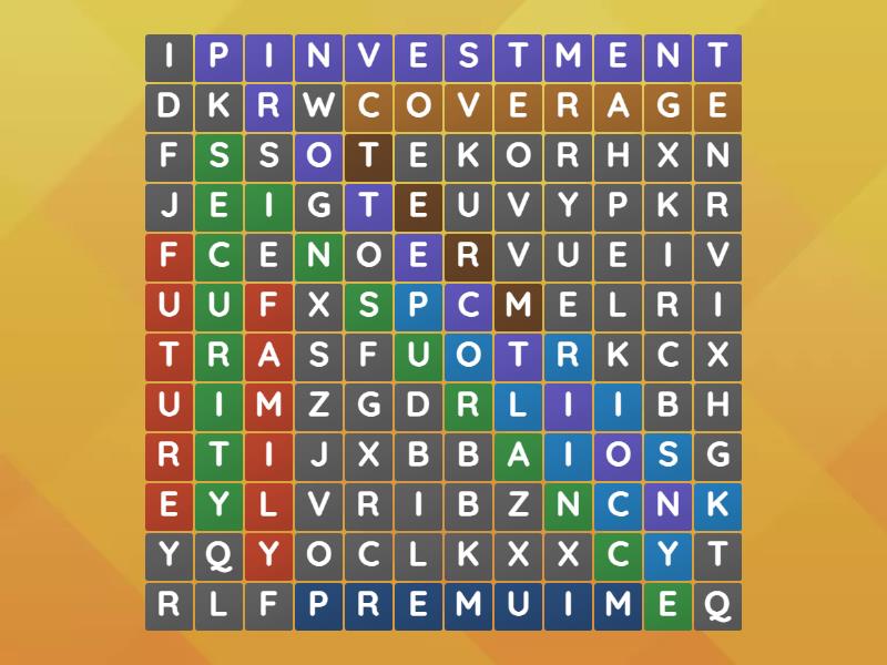 Health Plan Work Search - Wordsearch