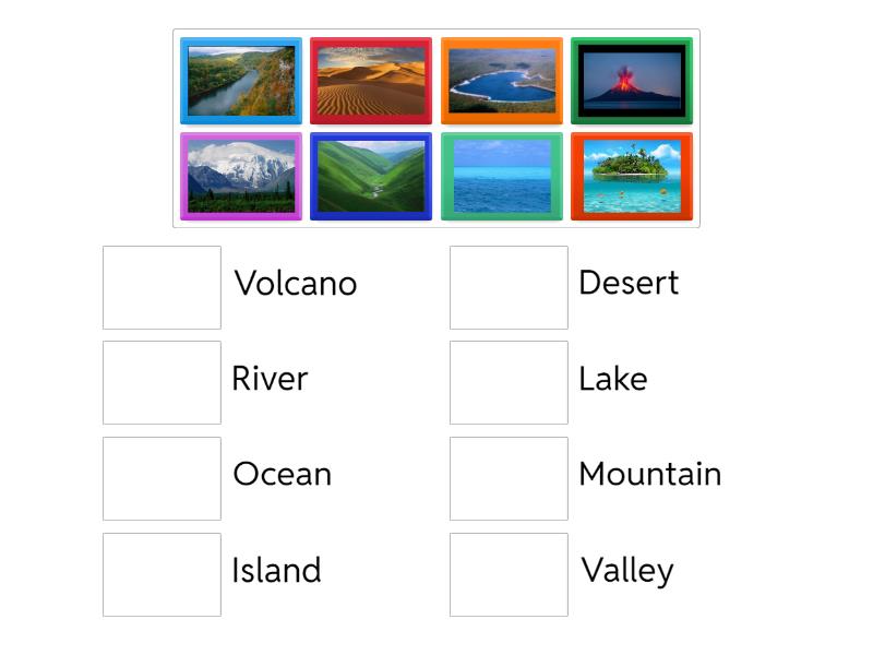 Landforms - Match up
