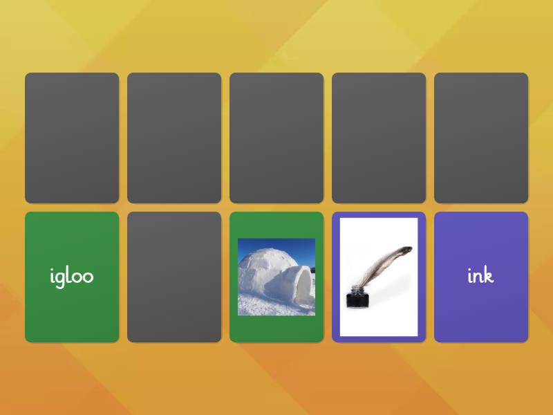 Letter I simple - Matching pairs