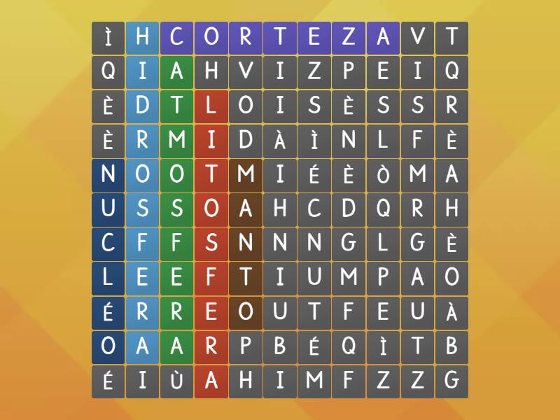 Estructura de la Tierra - Sopa de letras