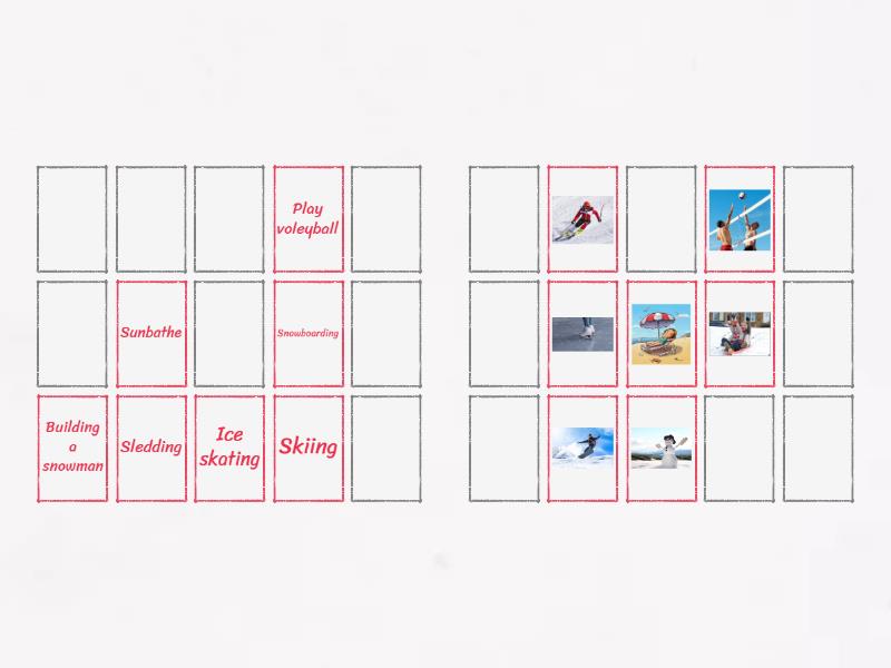Level 2, Unit 12 (Vocabulary) - Matching pairs