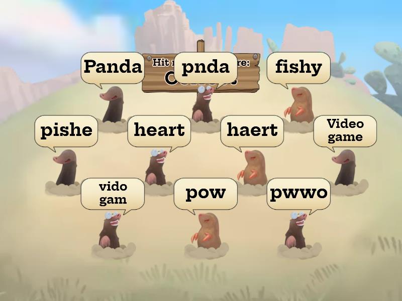 Whack- a word - Whack-a-mole