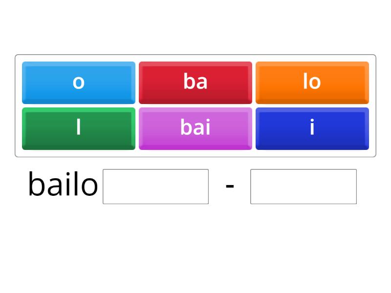 División de sílabas (diptongo) - Complete the sentence