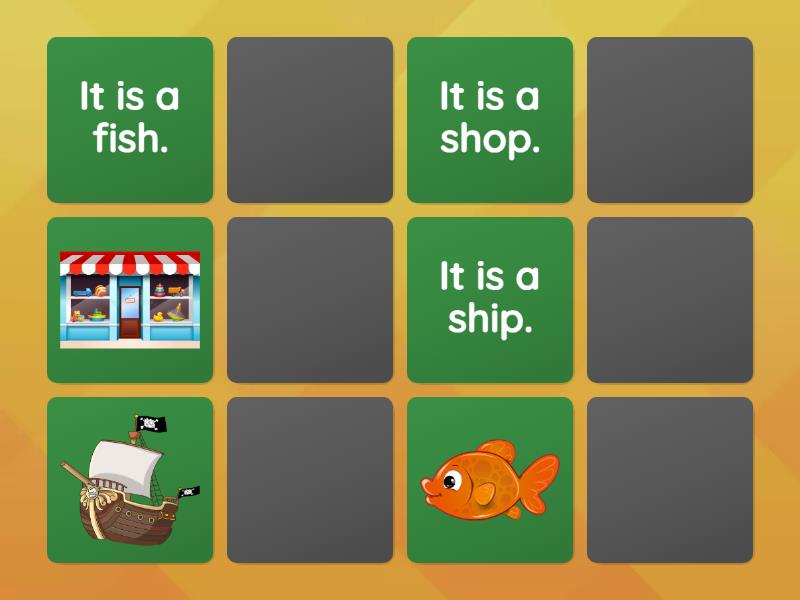 Phonics sh - Matching pairs