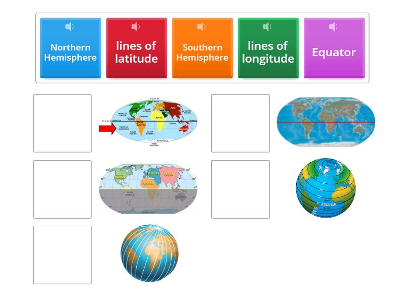 Recap lines of latitude and longitude - Match up