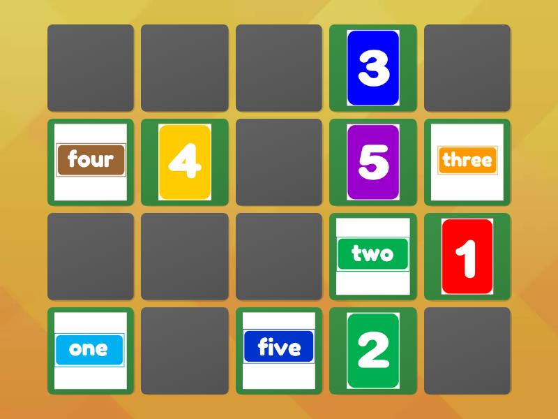 Numbers 1-10 - Matching pairs