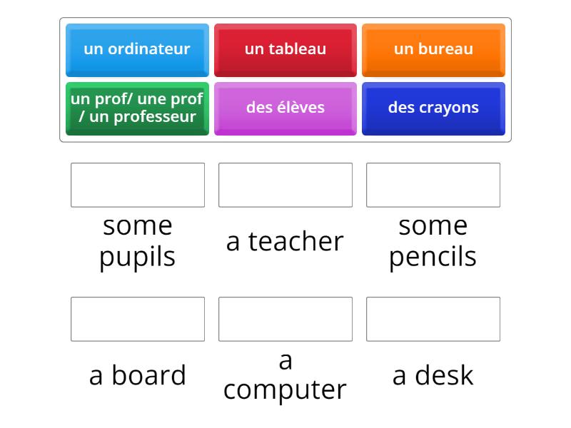 Dans ma salle de classe - Match up