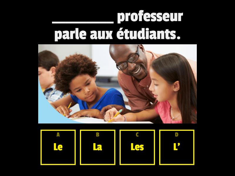 Les articles définis - A1 - Cuestionario