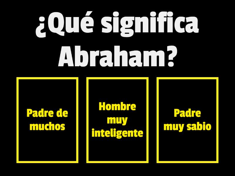 El pacto de Dios con Abraham - Cuestionario