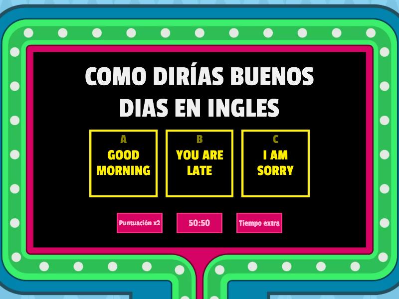 greetings and leave-takings ...... vocabulary - Gameshow quiz