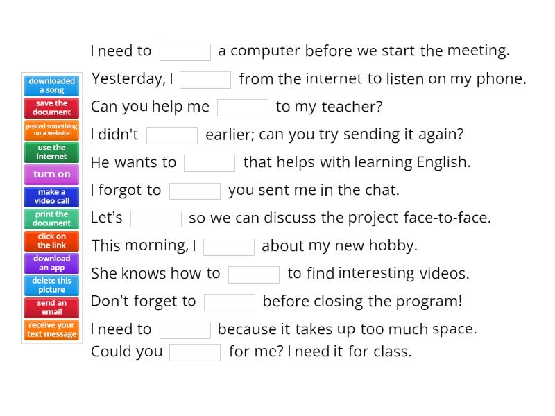 Tech Complete The Sentence