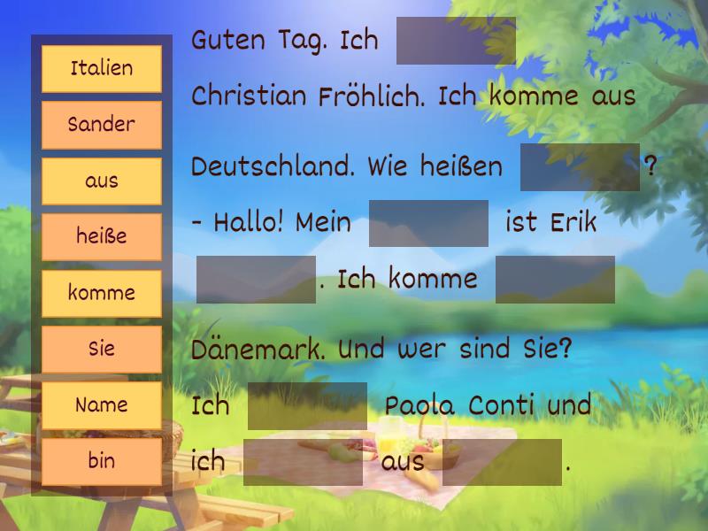 sich vorstellen A1 - Complete the sentence