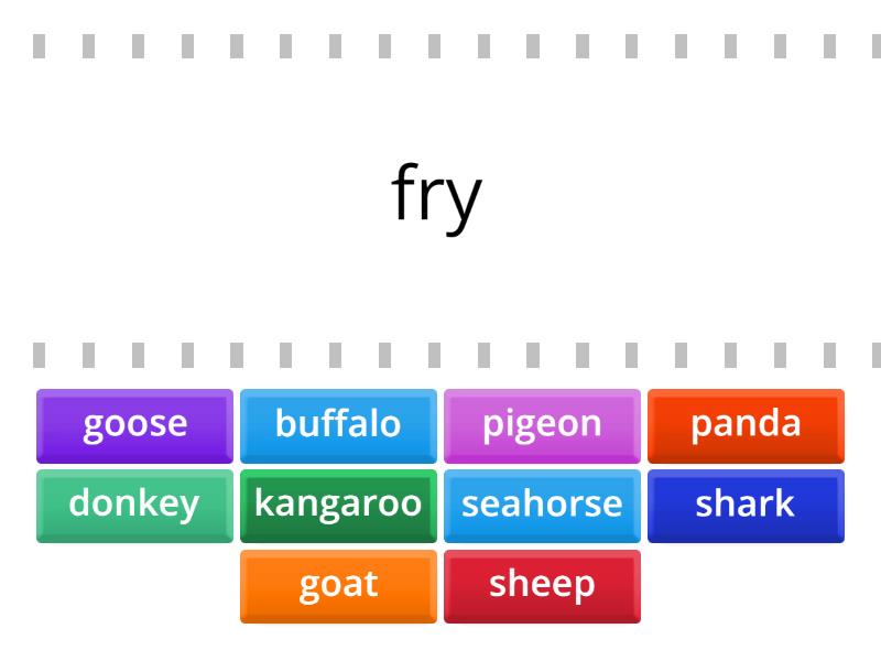 ADULT ANIMALS AND THEIR YOUNGS - Find the match