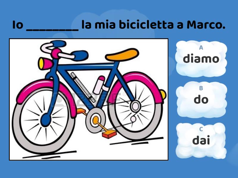 Dire e Dare - presente indicativo - Quiz