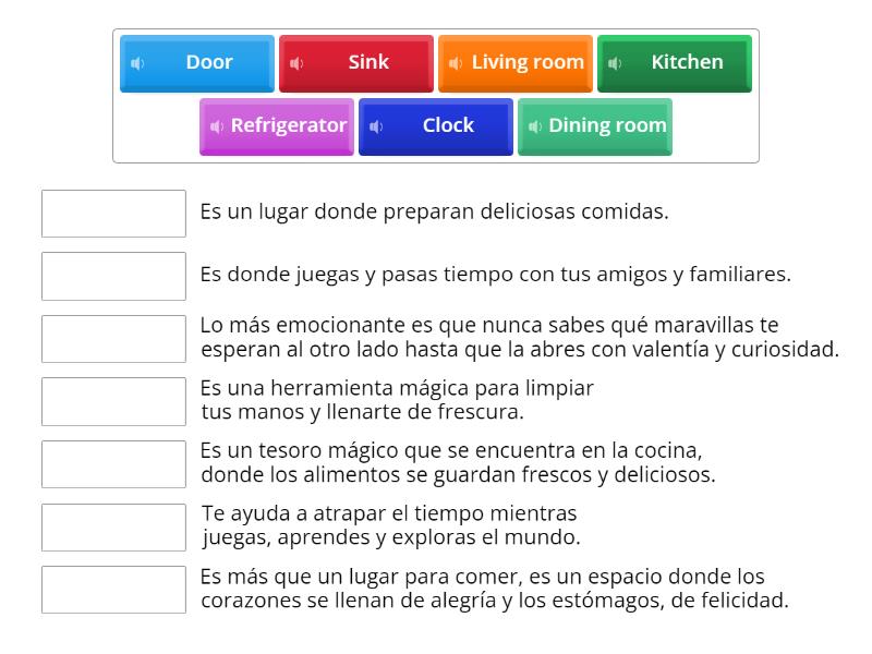 Unir las parejas - Une las parejas