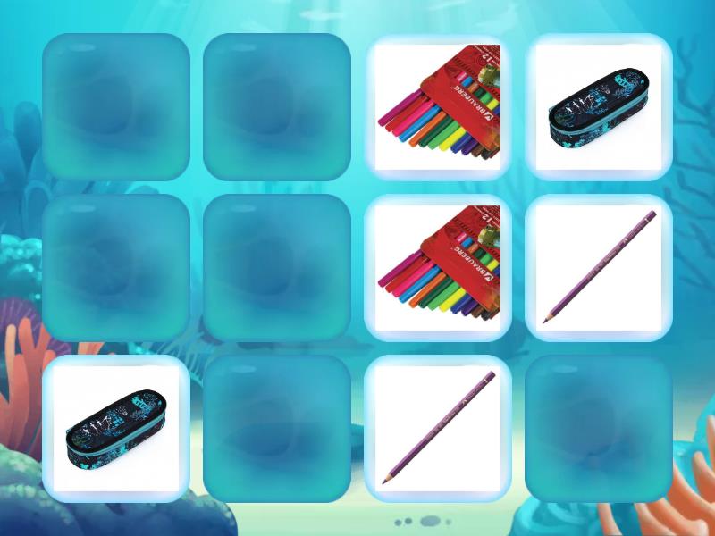 School supplies - Matching pairs