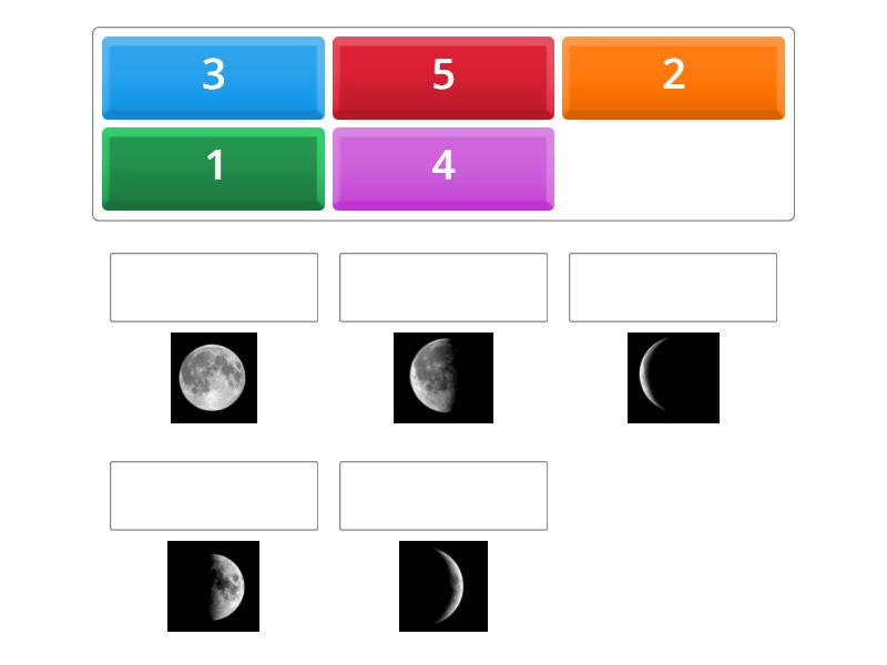 The phases of the moon - Match up