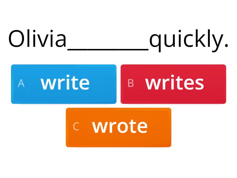 Present Tense Verb Practice Quiz