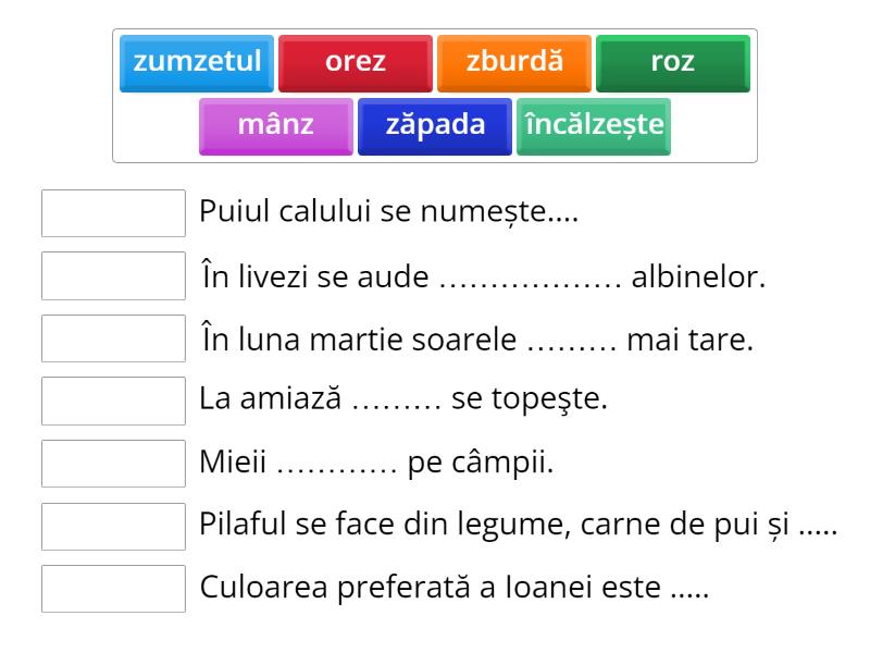propozitii z - Match up