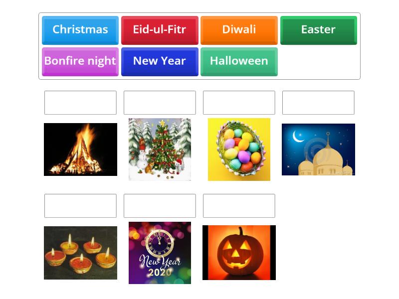 Festivals and celebrations - Match up