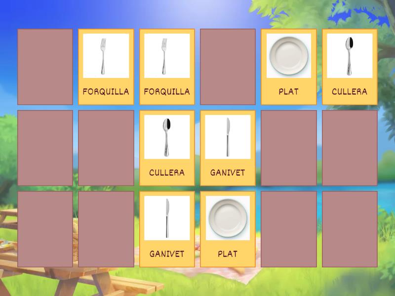 OBJECTES AL RESTAURANT - Matching pairs