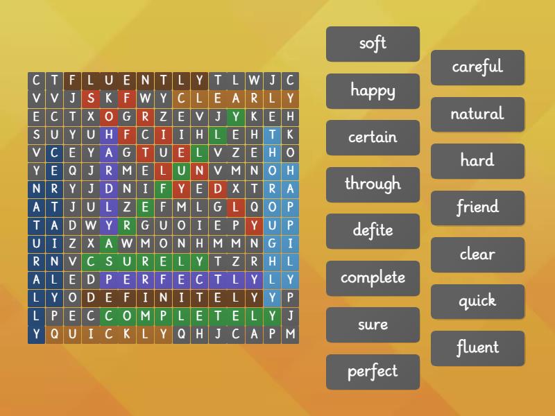 English 08 - Suffix - Wordsearch