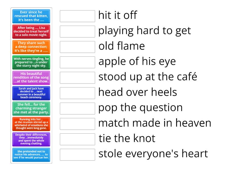 111 Lucy 52-61, fill in the gap - Match up