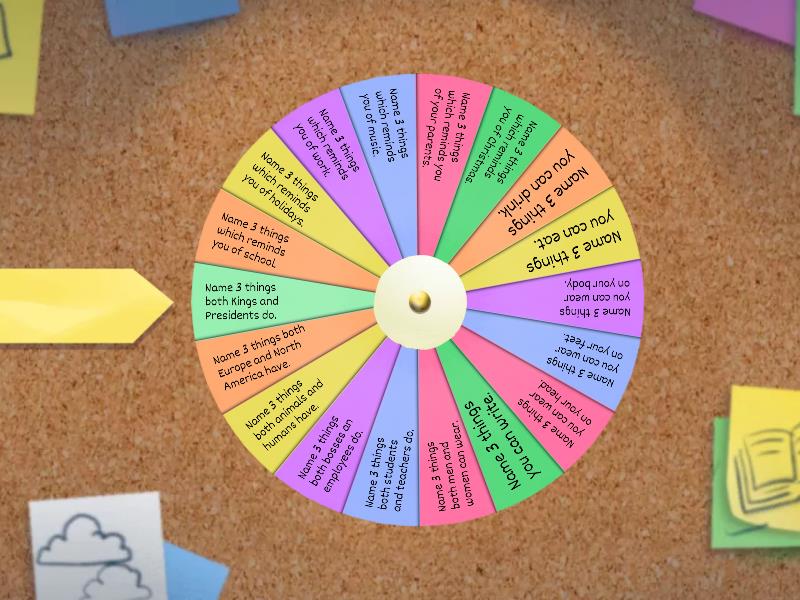 The 3 words game - Random wheel
