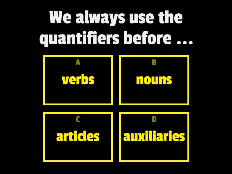 Advanced quantifiers grammar analysis - Quiz