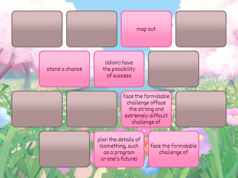 Find pairs (term + definition) - Matching pairs