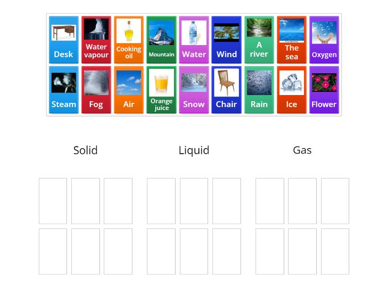 G4-Science Phases of matter - Group sort